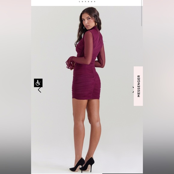 House of CB | Dresses | House Of Cb Lucasta Dress In Mulberry Xs Nwt ...